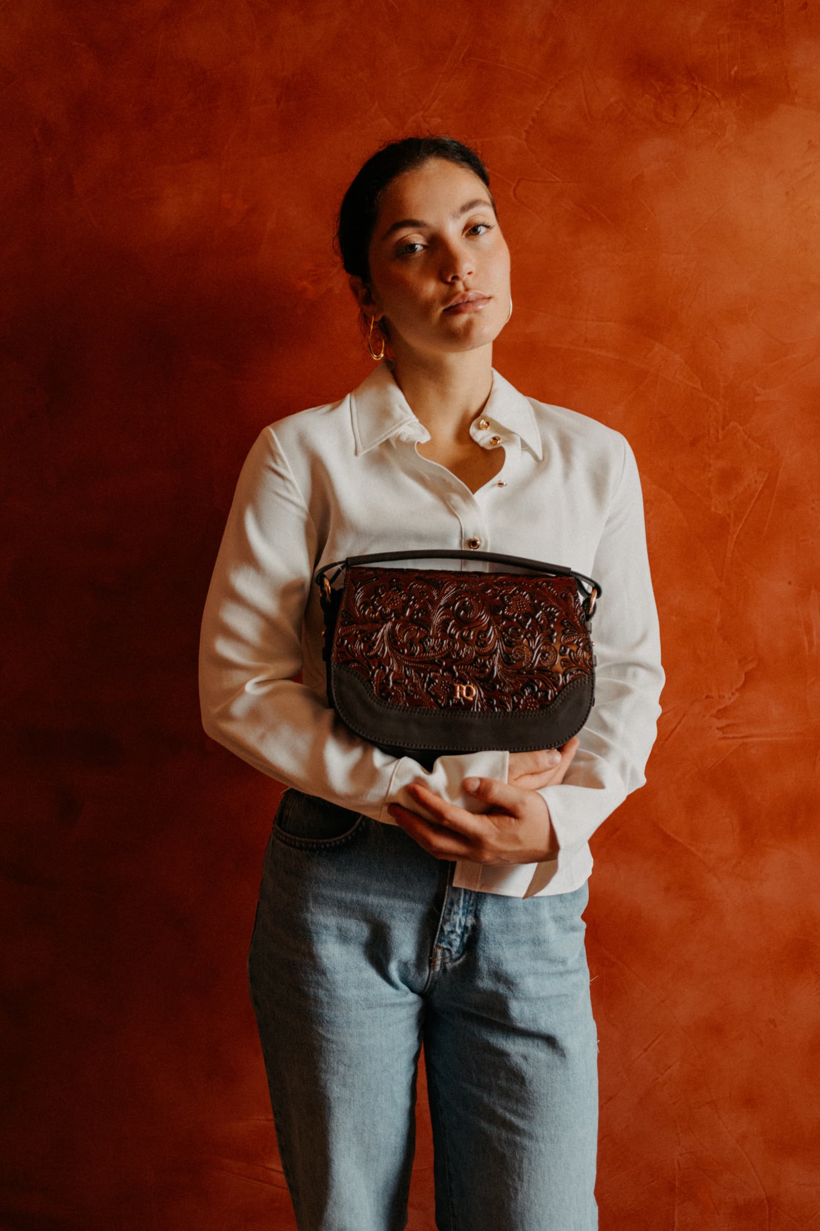 V175 CHARRO LEATHER CROSSBODY BAG