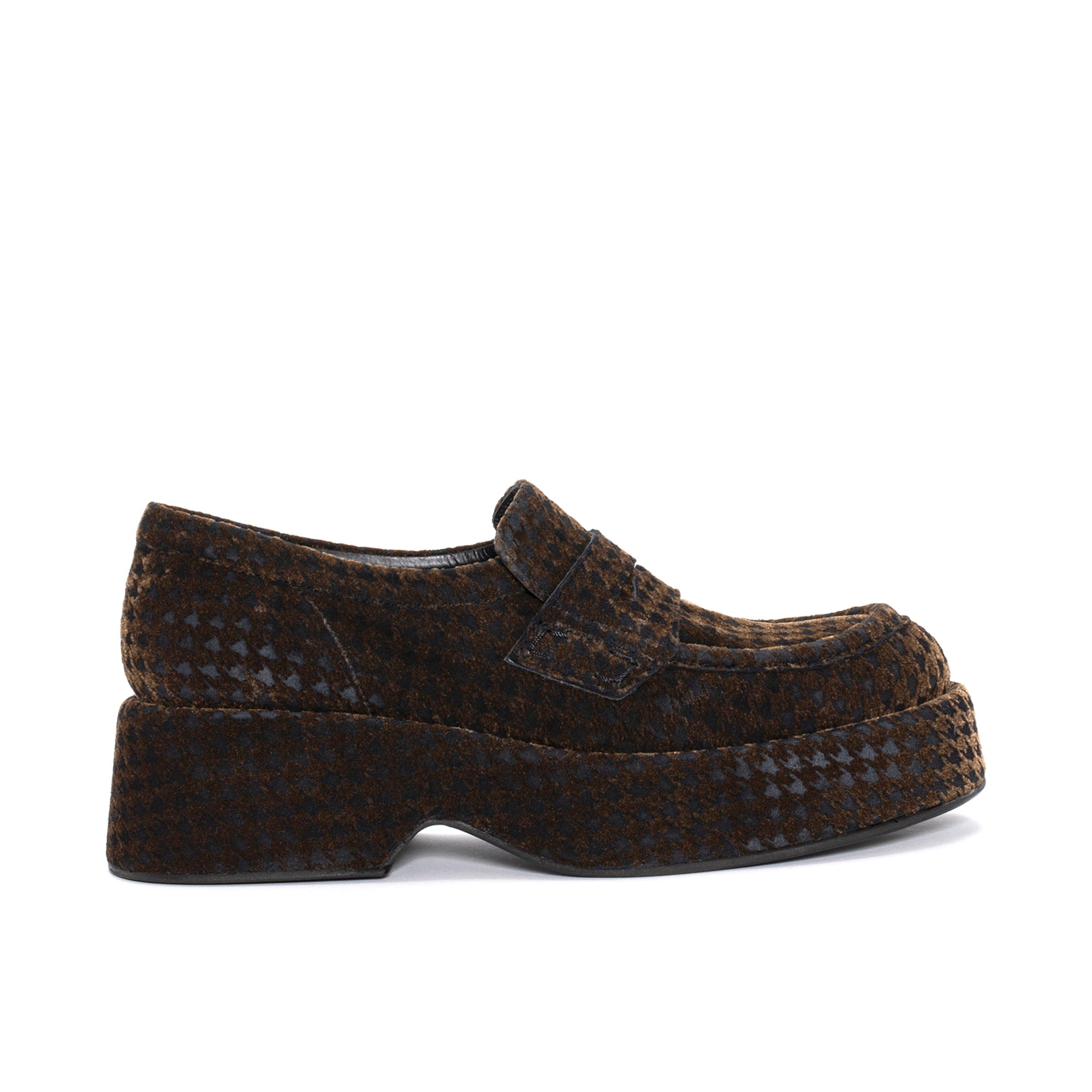BRONZE Houndstooth FLIPER PLATFORM MOCCASIN